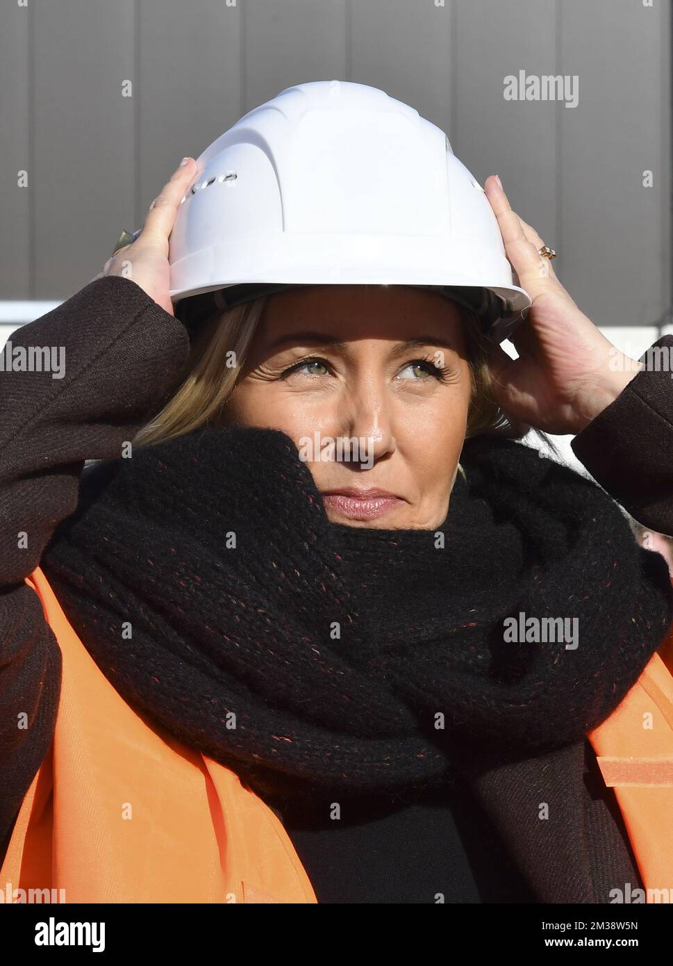 Defence minister Ludivine Dedonder is pictured during the inauguration ...