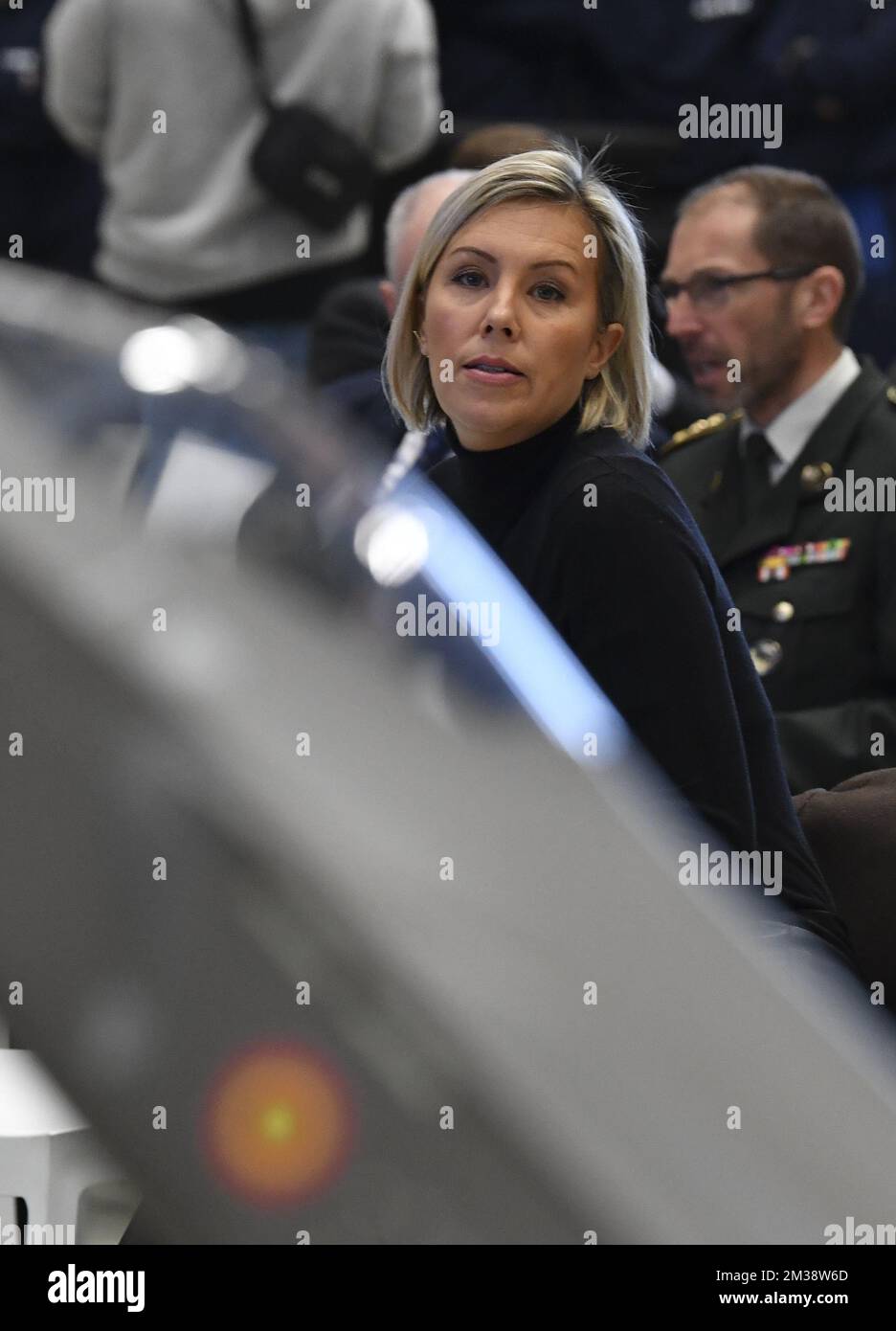 Defence minister Ludivine Dedonder pictured during the inauguration ...