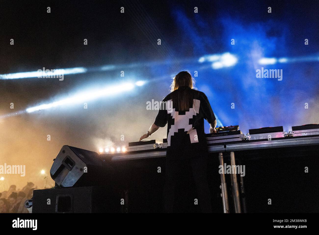 Belgian dj Charlotte De Witte pictured during the benefit festival ...