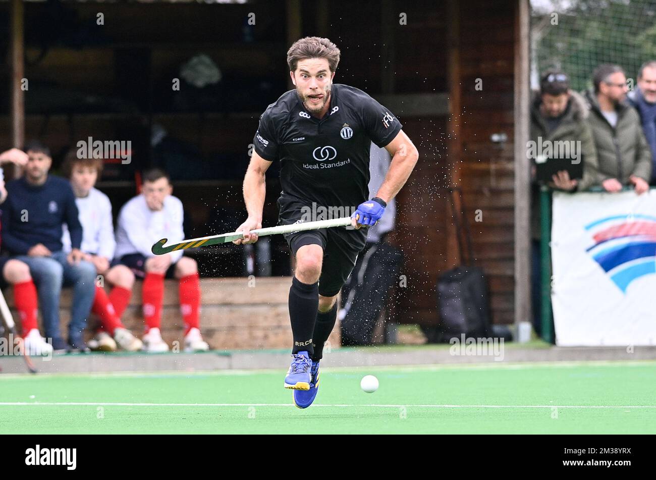 Racing's Cedric Charlier pictured in action during a hockey game ...