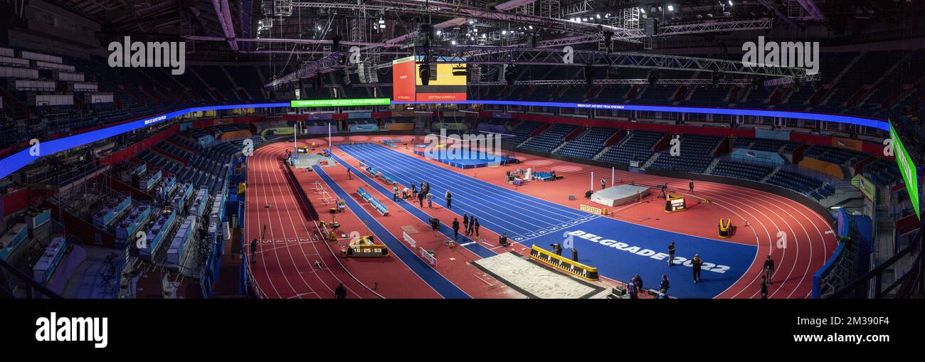 Illustration picture shows the inside of the Stark Arena ahead of the ...