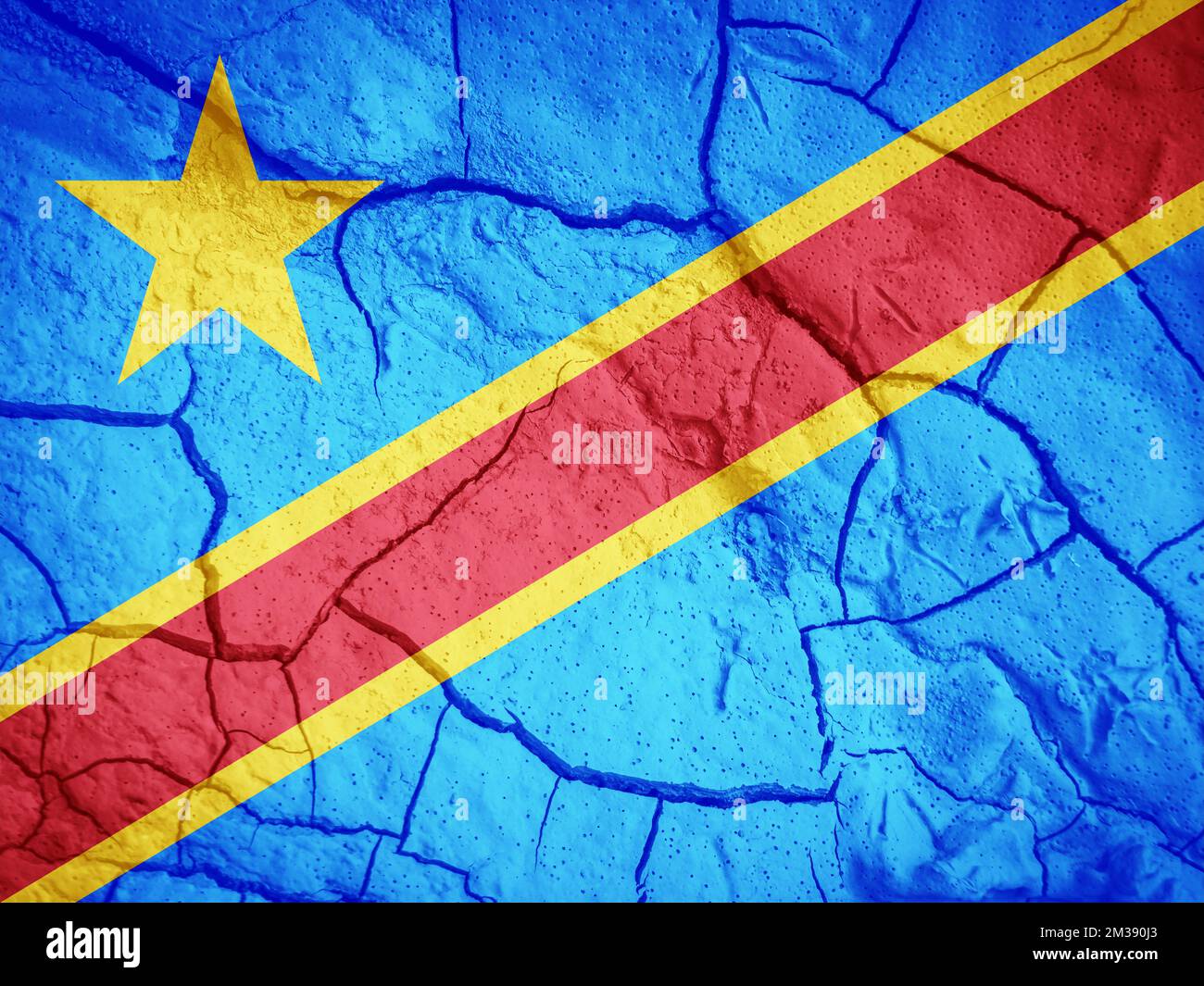 Flag of Democratic Republic of the Congo. Congo symbol. Flag on the ...