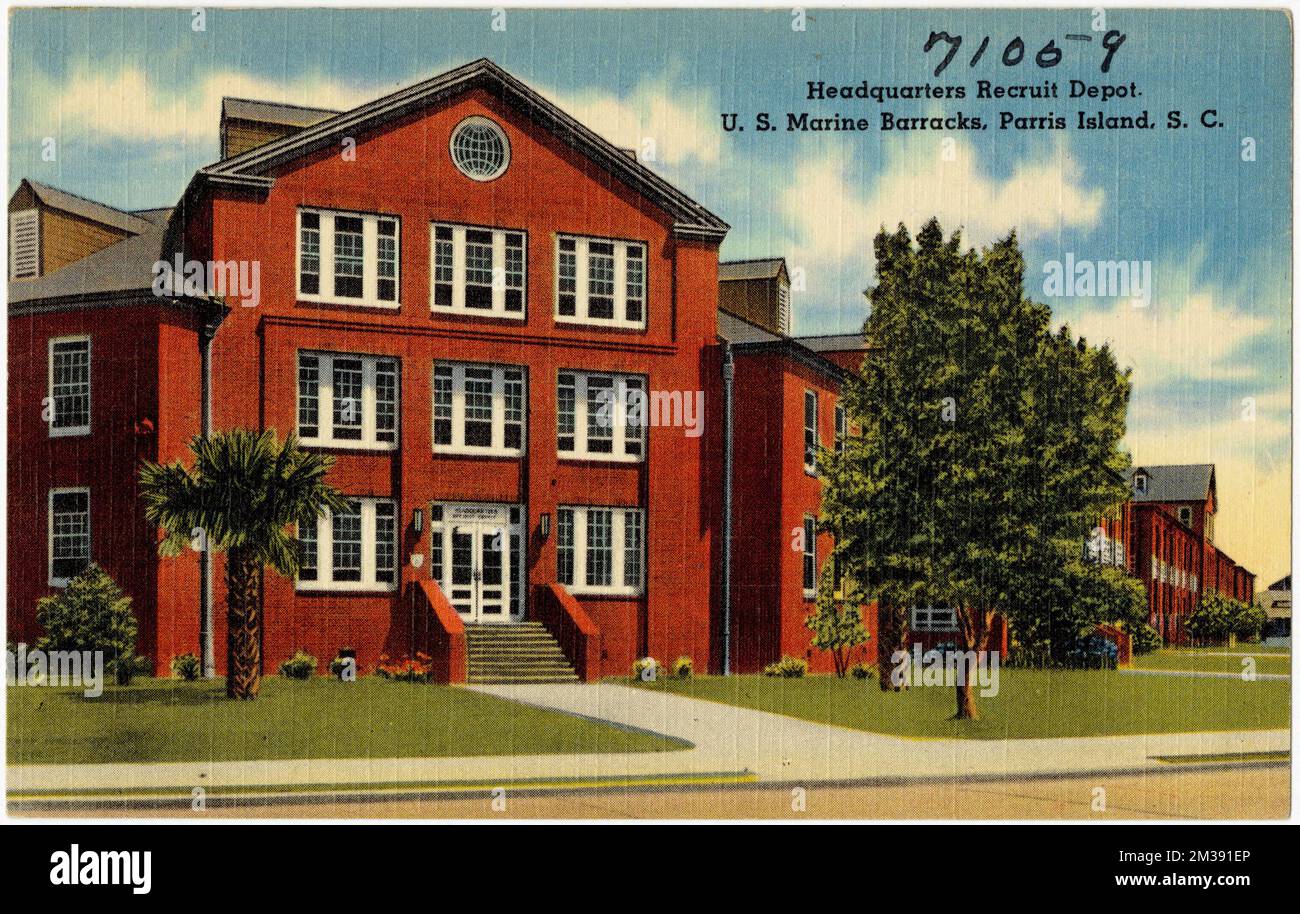 Headquarters Recruit Depot., U.S. Marine Barracks, Parris Island, S. C ...