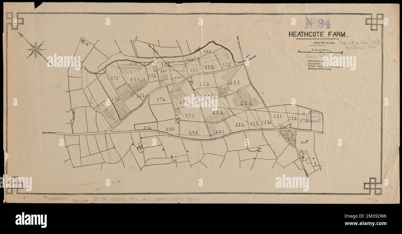 Heathcote Farm , Drainage, England, Heathcote, Maps, Heathcote England, Maps, Drainage, England ...