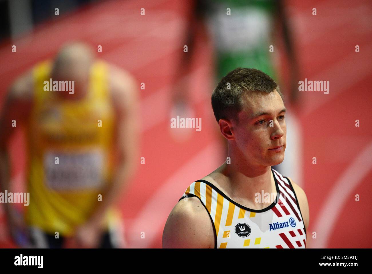 Belgian Julien Watrin pictured after the men 4x400m relay heats on the ...