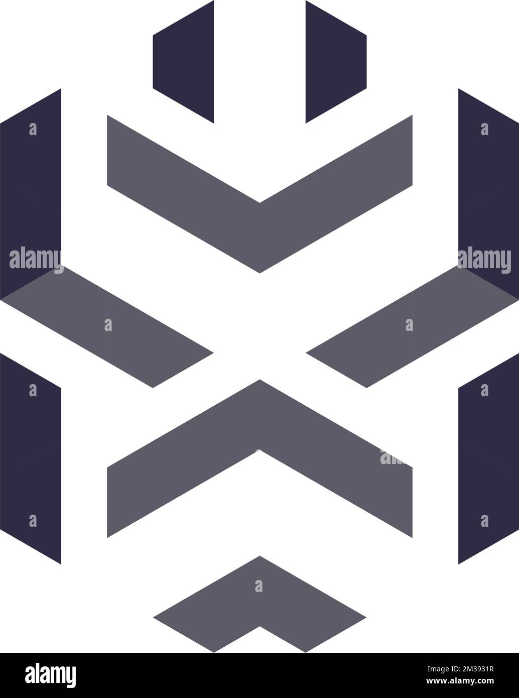 Hexagonal Triangles Logo illusion generative pattern illustration Stock Vector Image & Art - Alamy