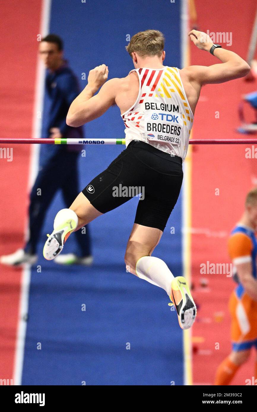Belgian Ben Broeders pictured in action during the final of the pole ...