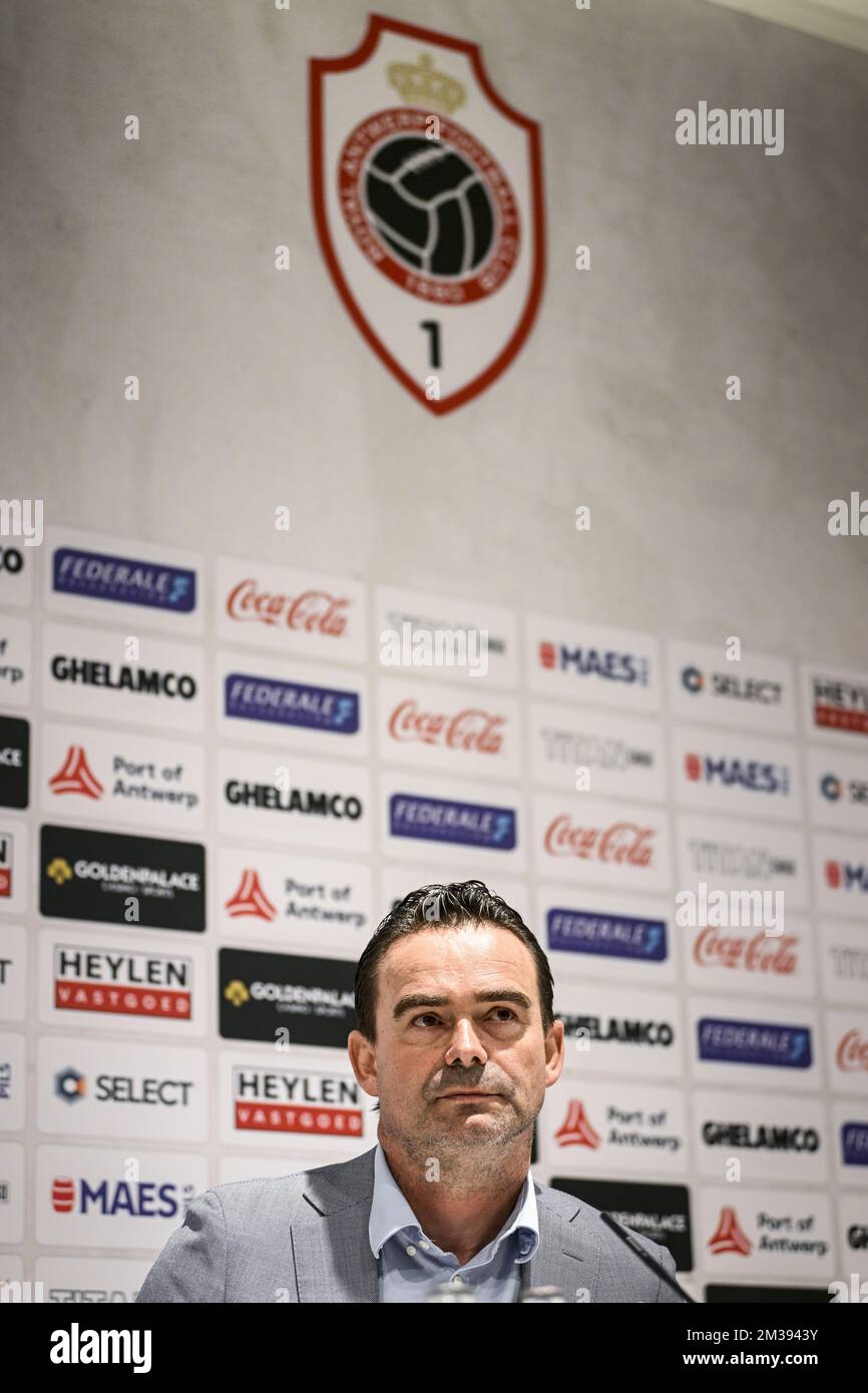 Antwerp's new director of football Marc Overmars pictured at a press ...