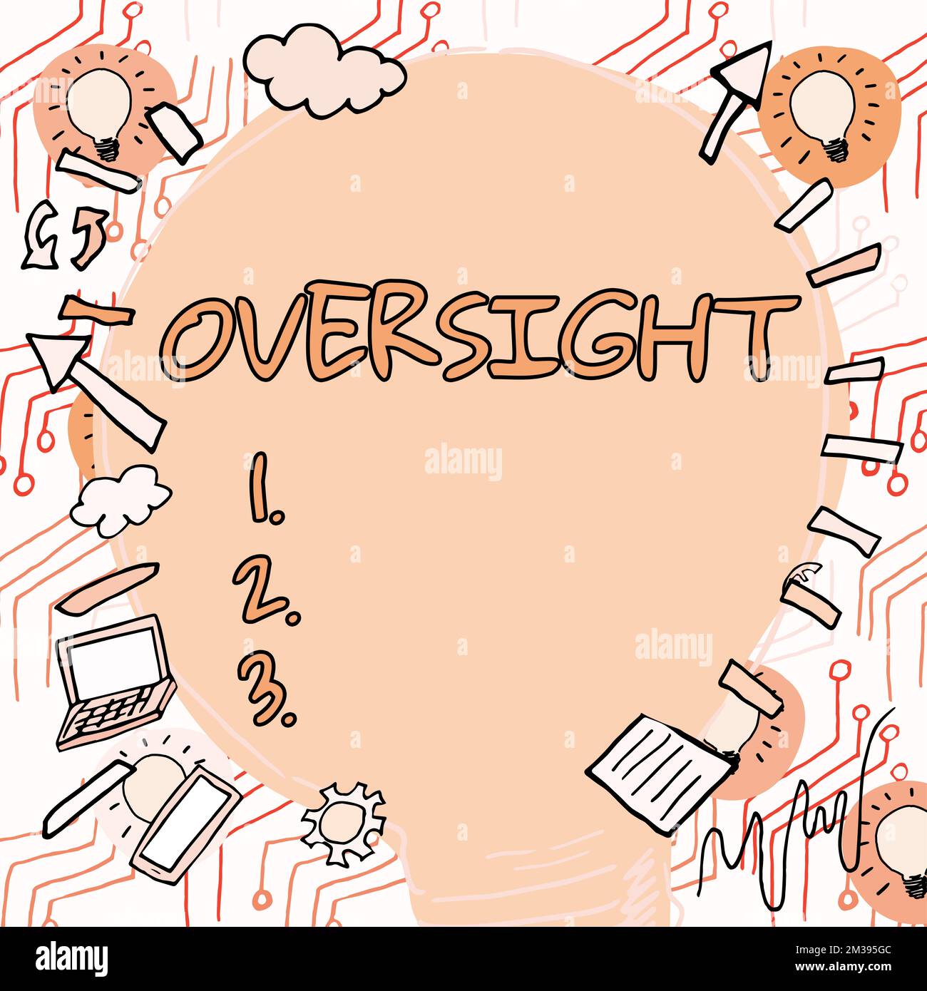 Text sign showing Oversight. Concept meaning Watch Organize job to make ...
