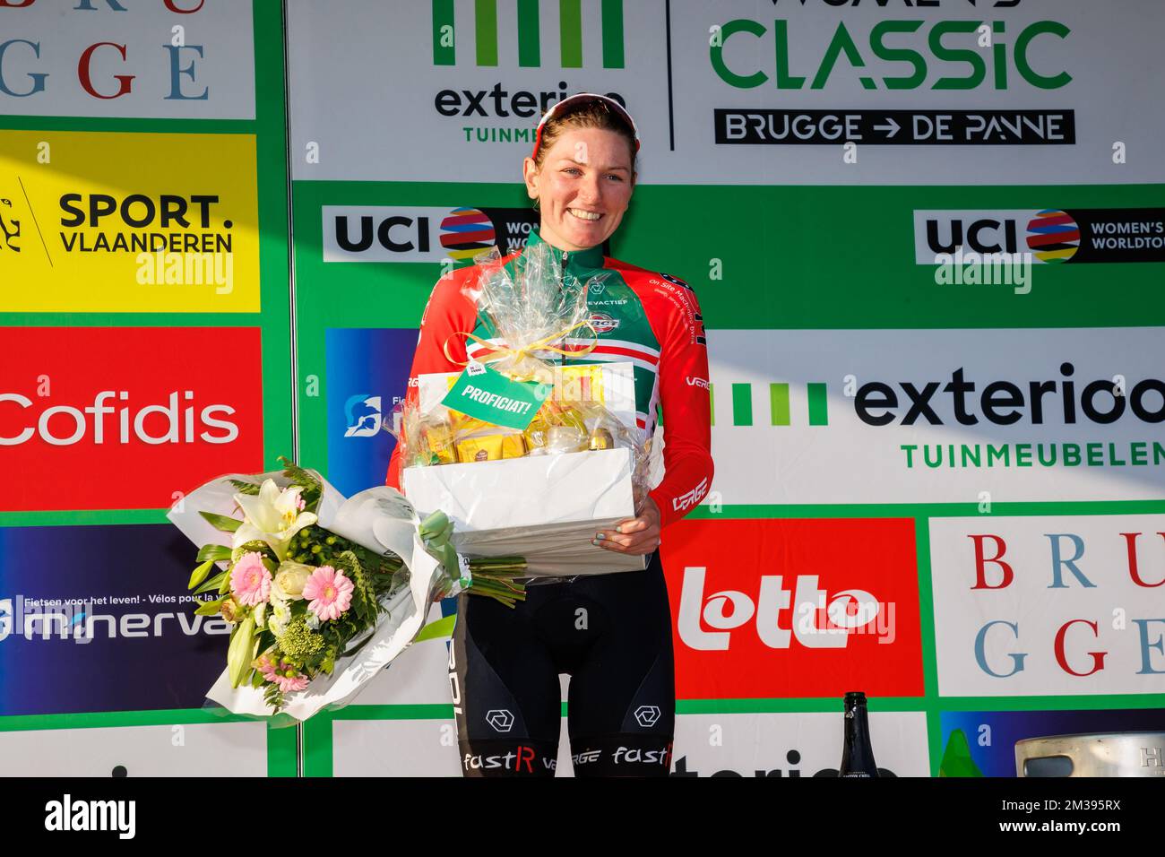 Irish Alice Sharpe of IBCT pictured on the podium after the women's ...