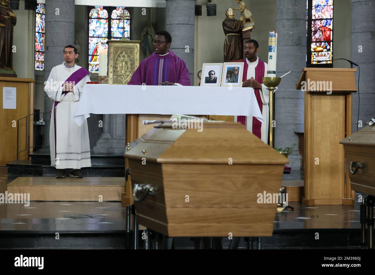 Illustration picture taken during the funeral of Vito Mario Cascarano ...