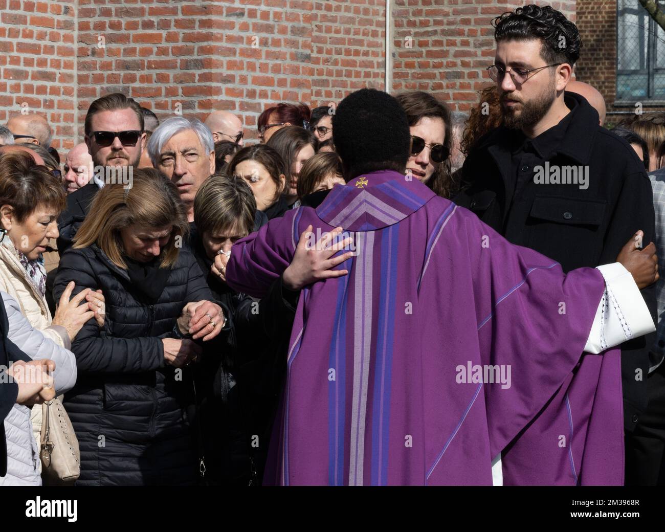 Illustration picture taken during the funeral of Vito Mario Cascarano ...