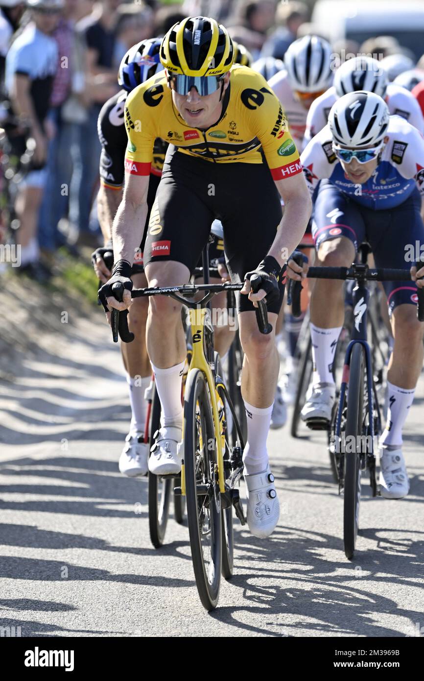 Belgian Nathan Van Hooydonck of Jumbo-Visma pictured in action during ...