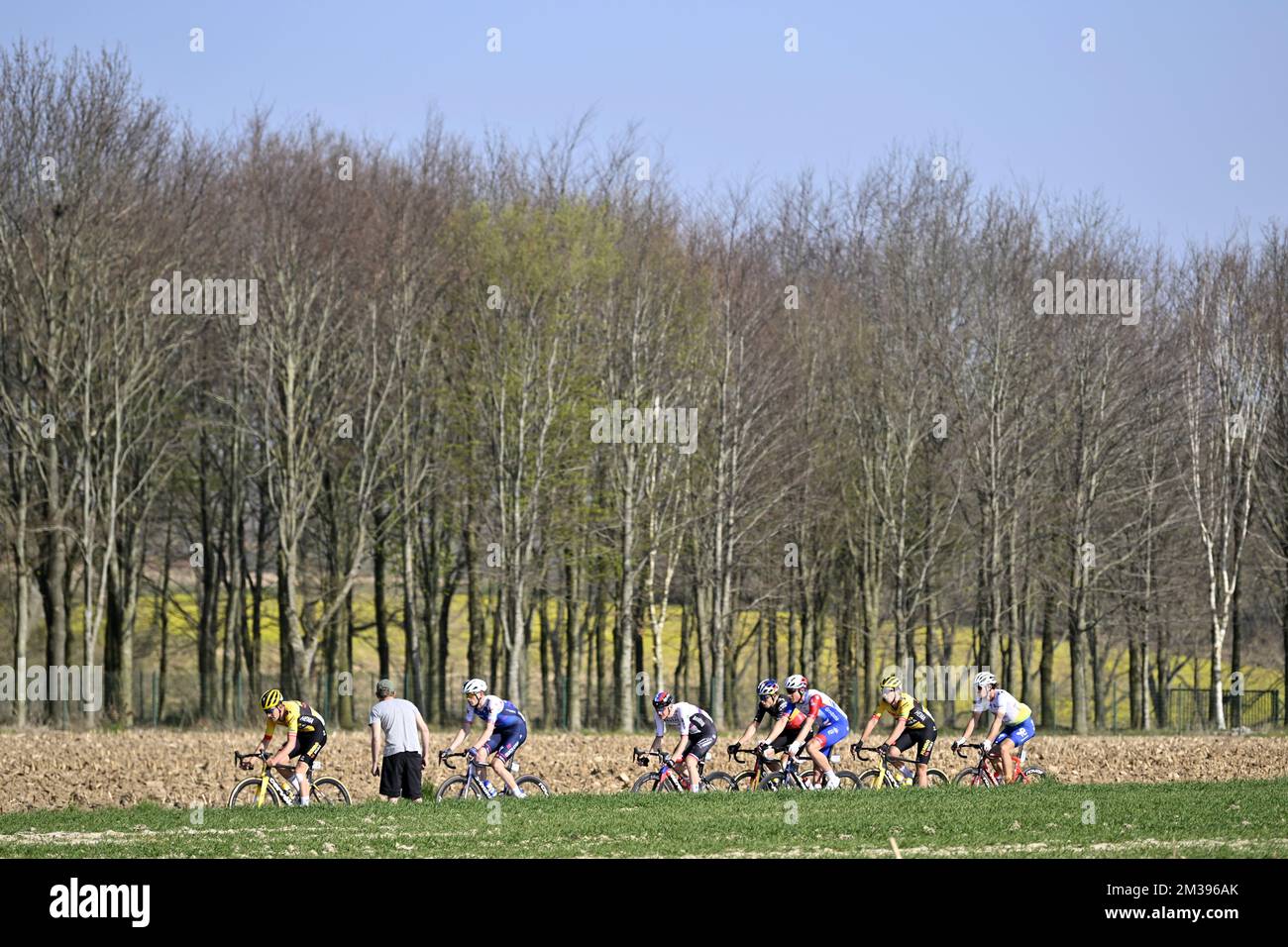 Illustration picture shows the leading group in action during the 'E3 ...