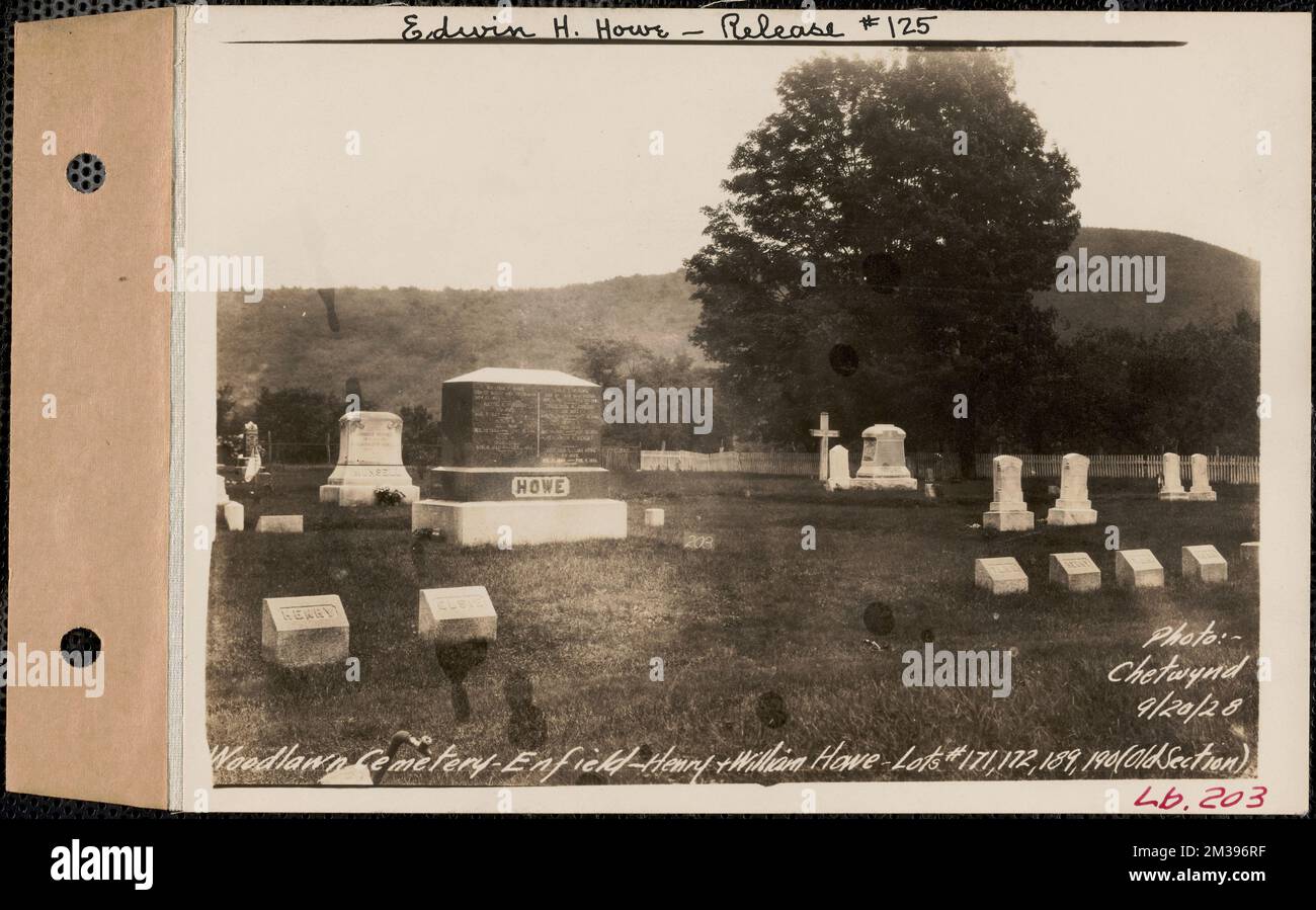 Henry and William Howe, Woodlawn Cemetery, old section, lots 171, 172 ...