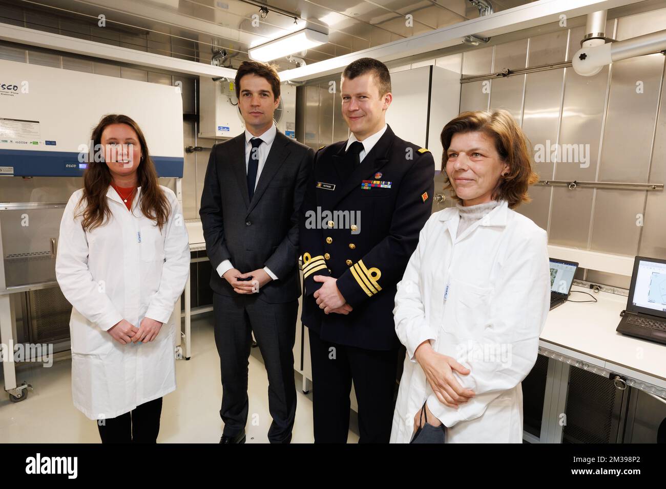 State Secretary for scientific policy Thomas Dermine and Lieutenant ...