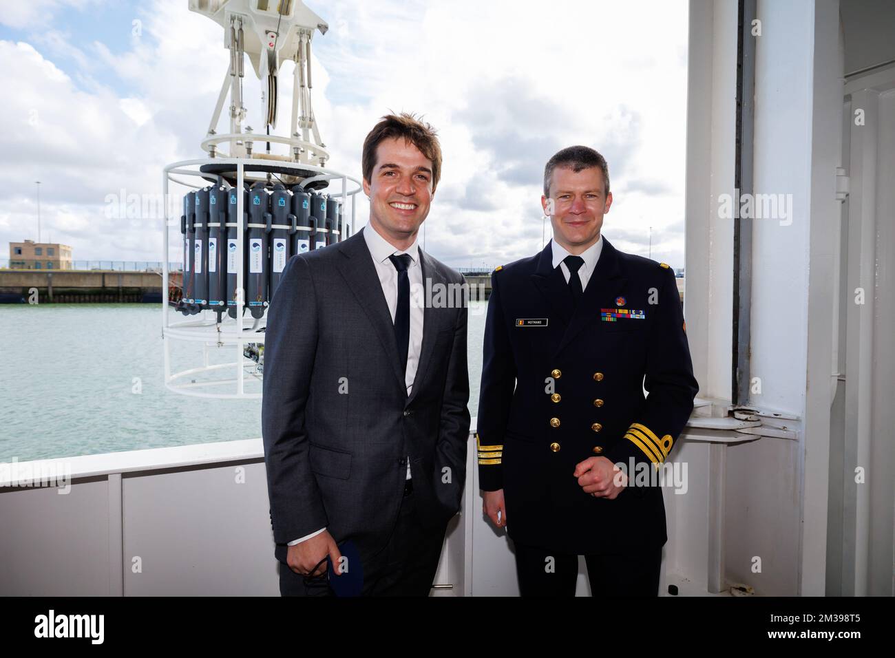State Secretary for scientific policy Thomas Dermine and Lieutenant ...