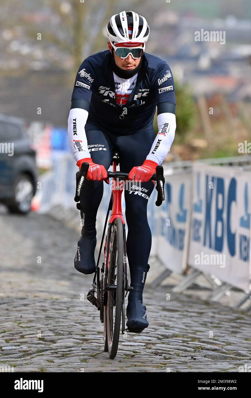 Belgian Edward Theuns of Trek-Segafredo pictured in action on the Oude ...