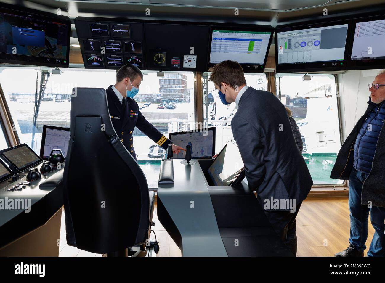 Lieutenant-Commander 1st Class of the Belgian Navy Gaëtan Motmans and ...