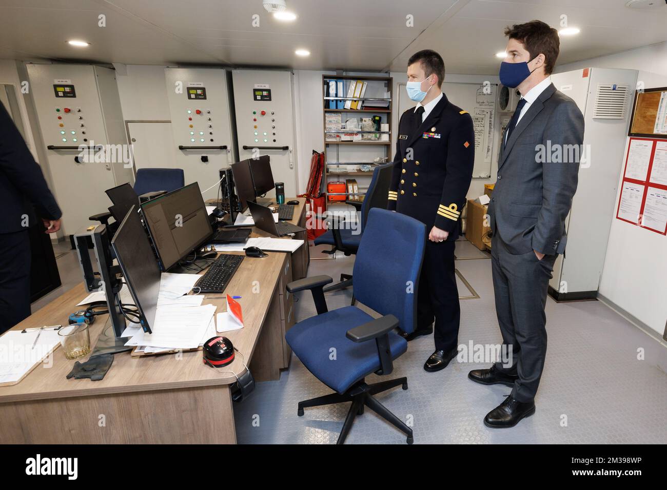 Lieutenant-Commander 1st Class of the Belgian Navy Gaëtan Motmans and ...