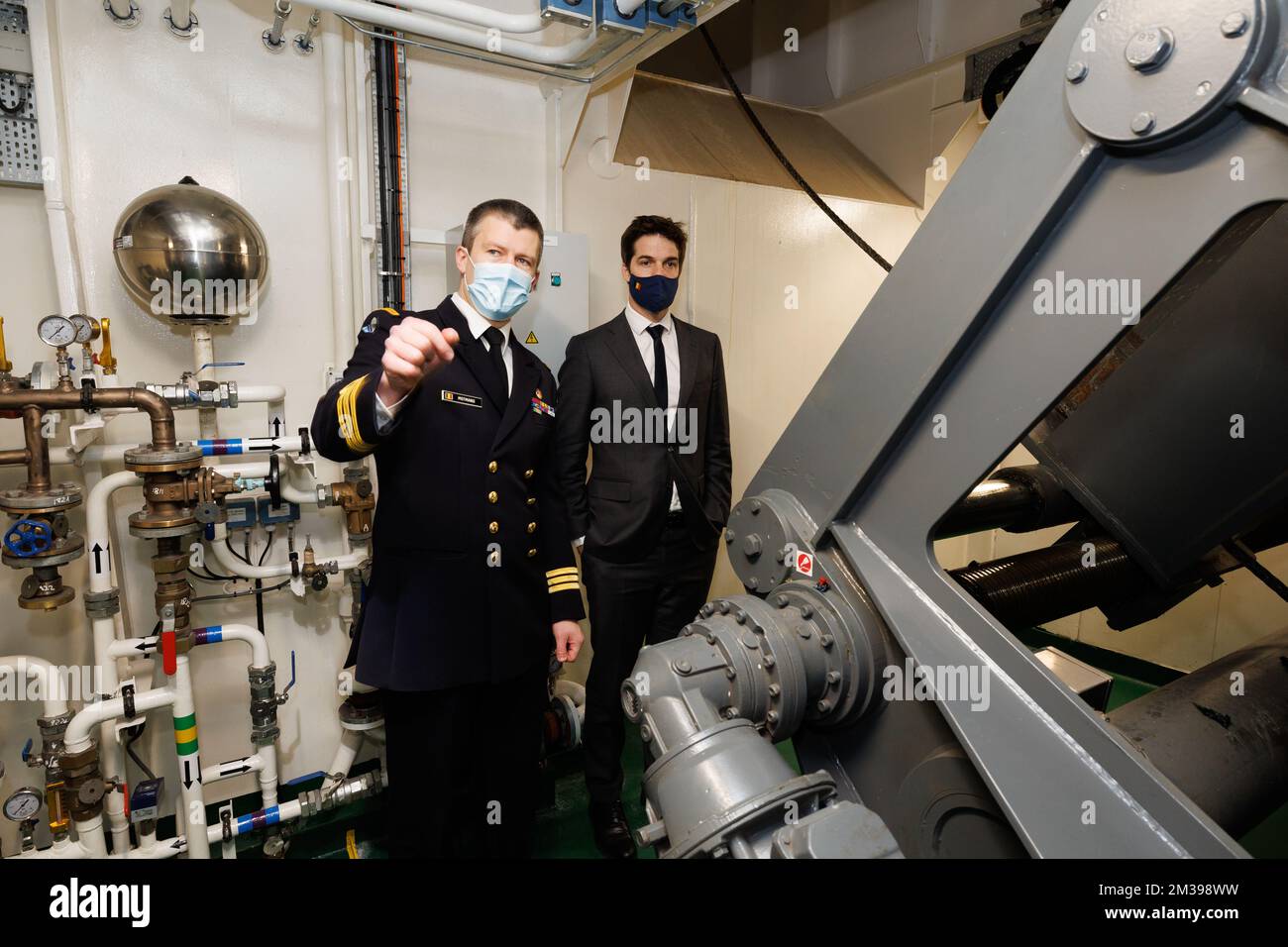 Lieutenant-Commander 1st Class of the Belgian Navy Gaëtan Motmans and ...