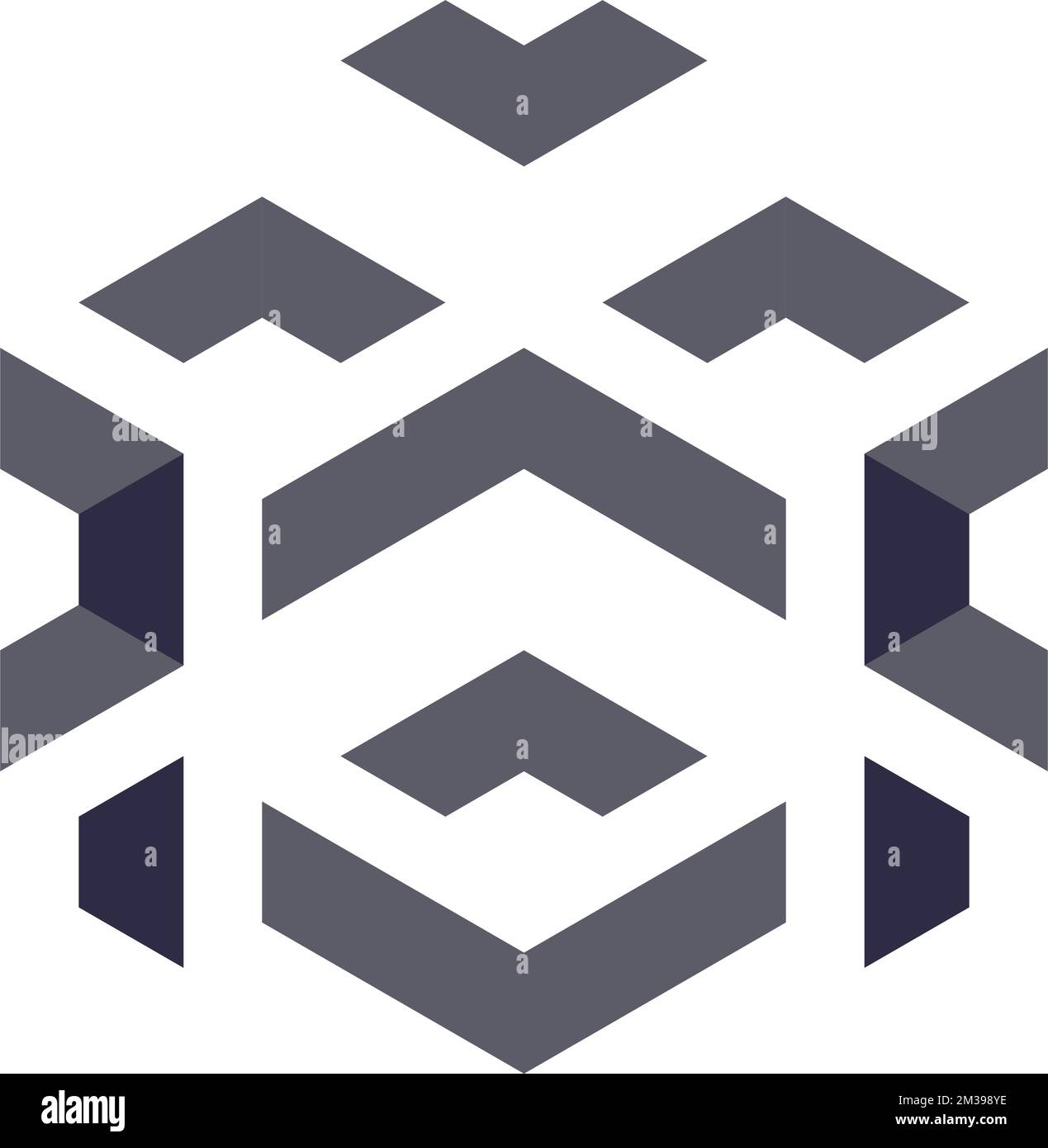 Hexagonal Triangles Logo illusion generative pattern illustration Stock Vector Image & Art - Alamy