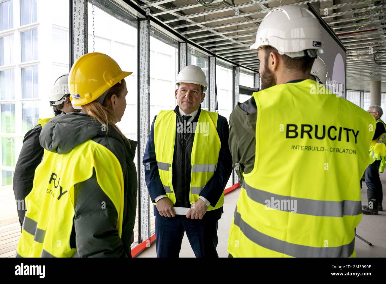 Brussel-bruxelles City Mayor Philippe Close pictured during a press ...