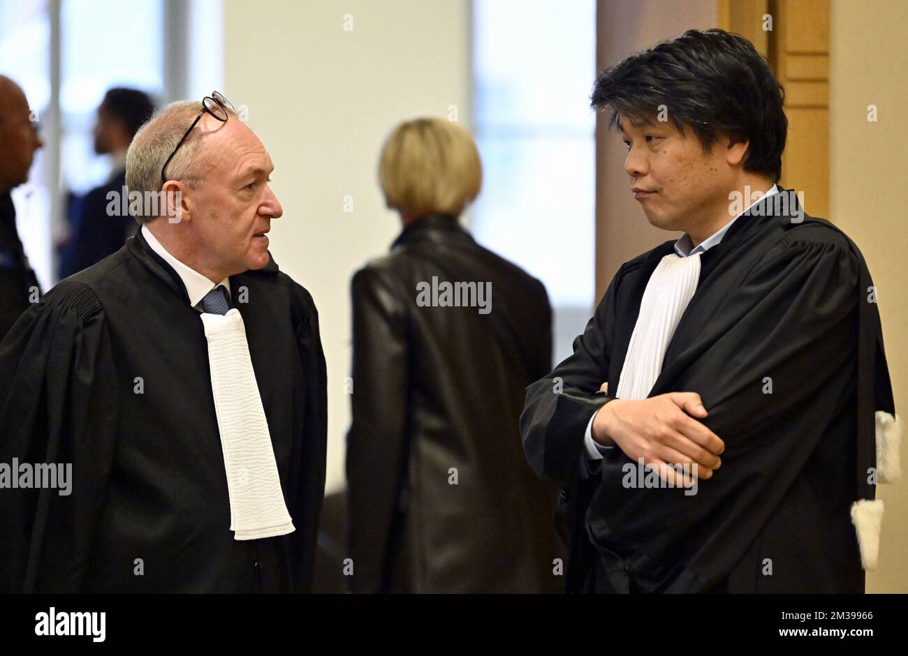 Lawyer Gino Houbrechts and Lawyer Philip Daeninck pictured during a ...