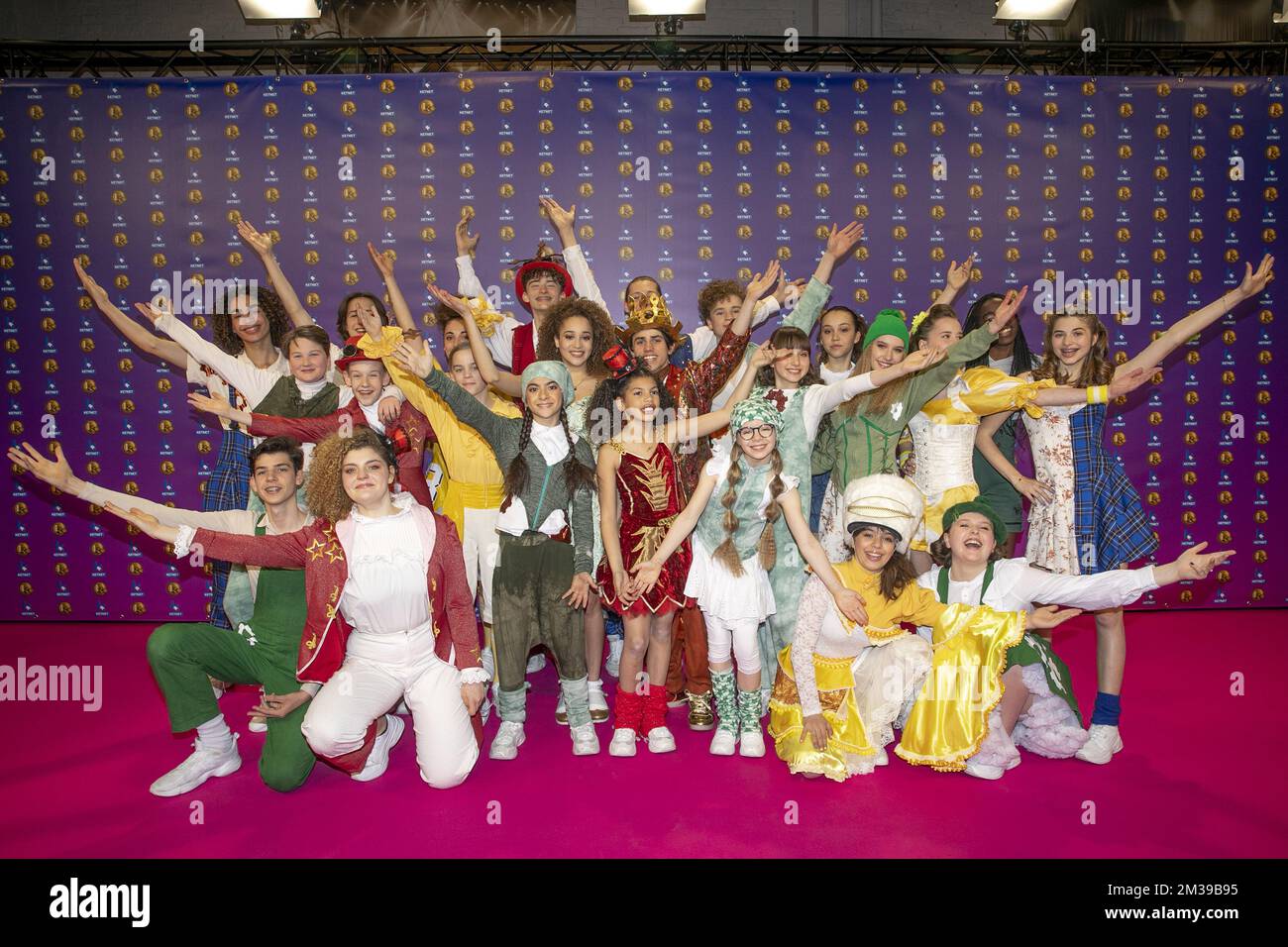 The cast of Ketnet Musical pictured at the 'Gala van de Gouden K's ...