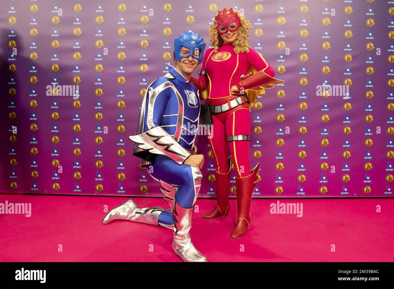 Mega Mindy en Mega Toby pictured during the 'Gala van de Gouden K's ...