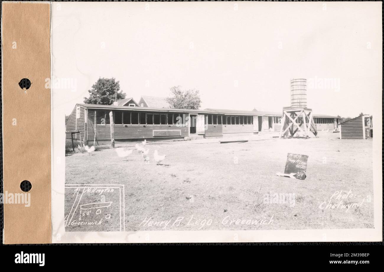 Henry R. Lego, henhouse, water tank, Greenwich, Mass., June 15, 1928 ...
