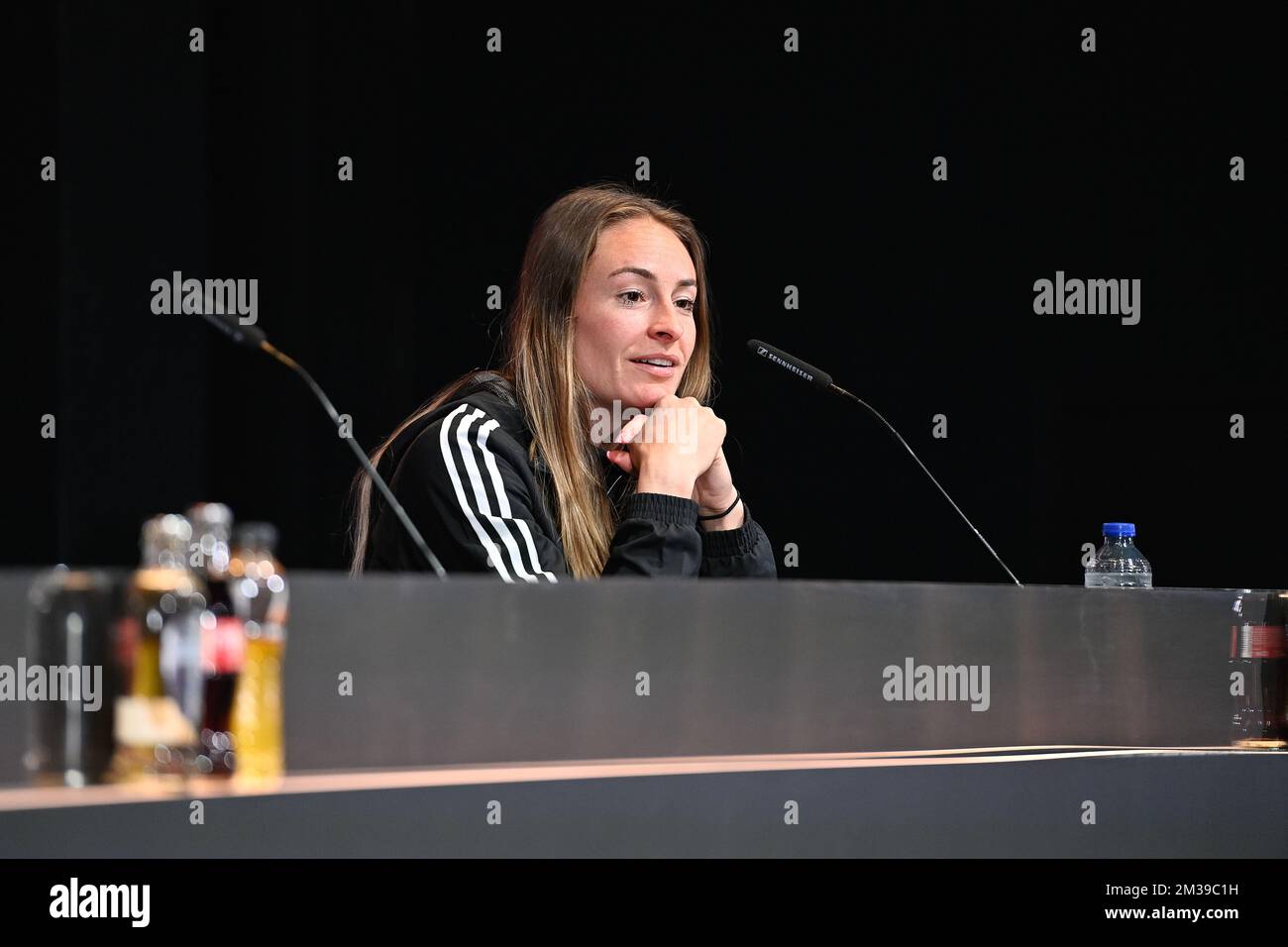 Belgium's Tessa Wullaert pictured during a press conference of the ...