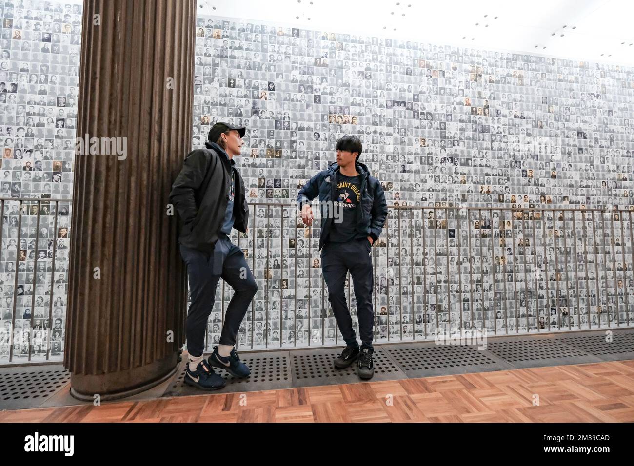 Union's Casper Nielsen and Union's Kaoru Mitoma pictured during a visit ...