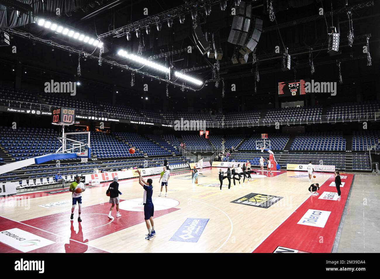 Lotto Arena pictured before a basketball match between Antwerp Giants ...