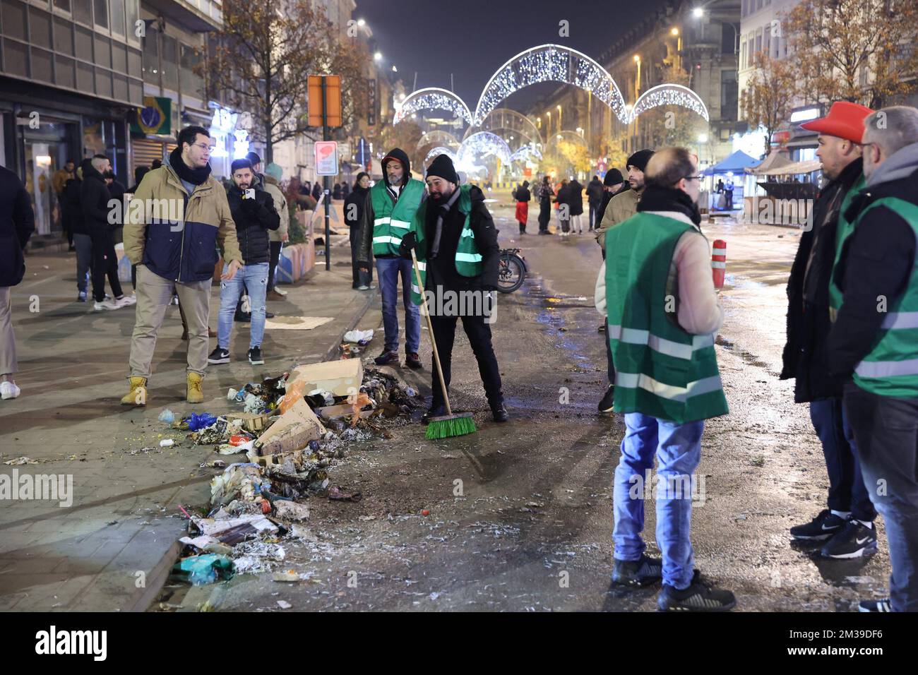 Illustration picture shows neighbourhood stewards cleaning up mess in ...