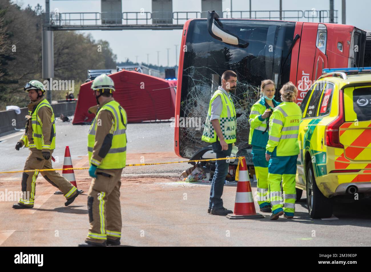 Illustration picture shows the scene of a traffic accident involving a ...