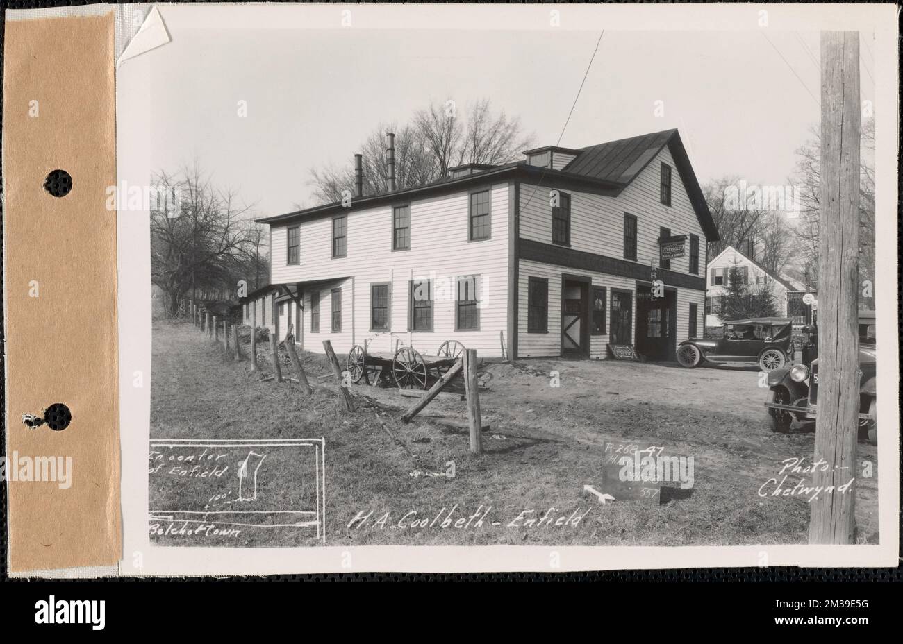 Herbert A. Coolbeth, garage, Enfield, Mass., Apr. 6, 1928 : Parcel no ...