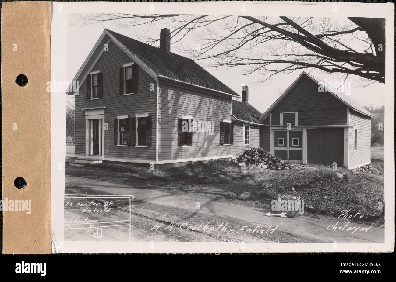 Herbert A. Coolbeth, house and shed, Enfield, Mass., Apr. 6, 1928 ...