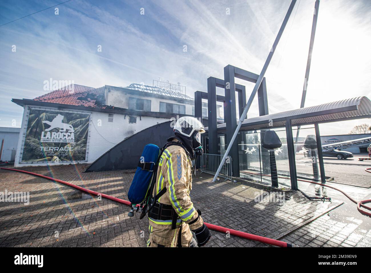 Illustration picture shows the aftermath of a fire at the famous ...