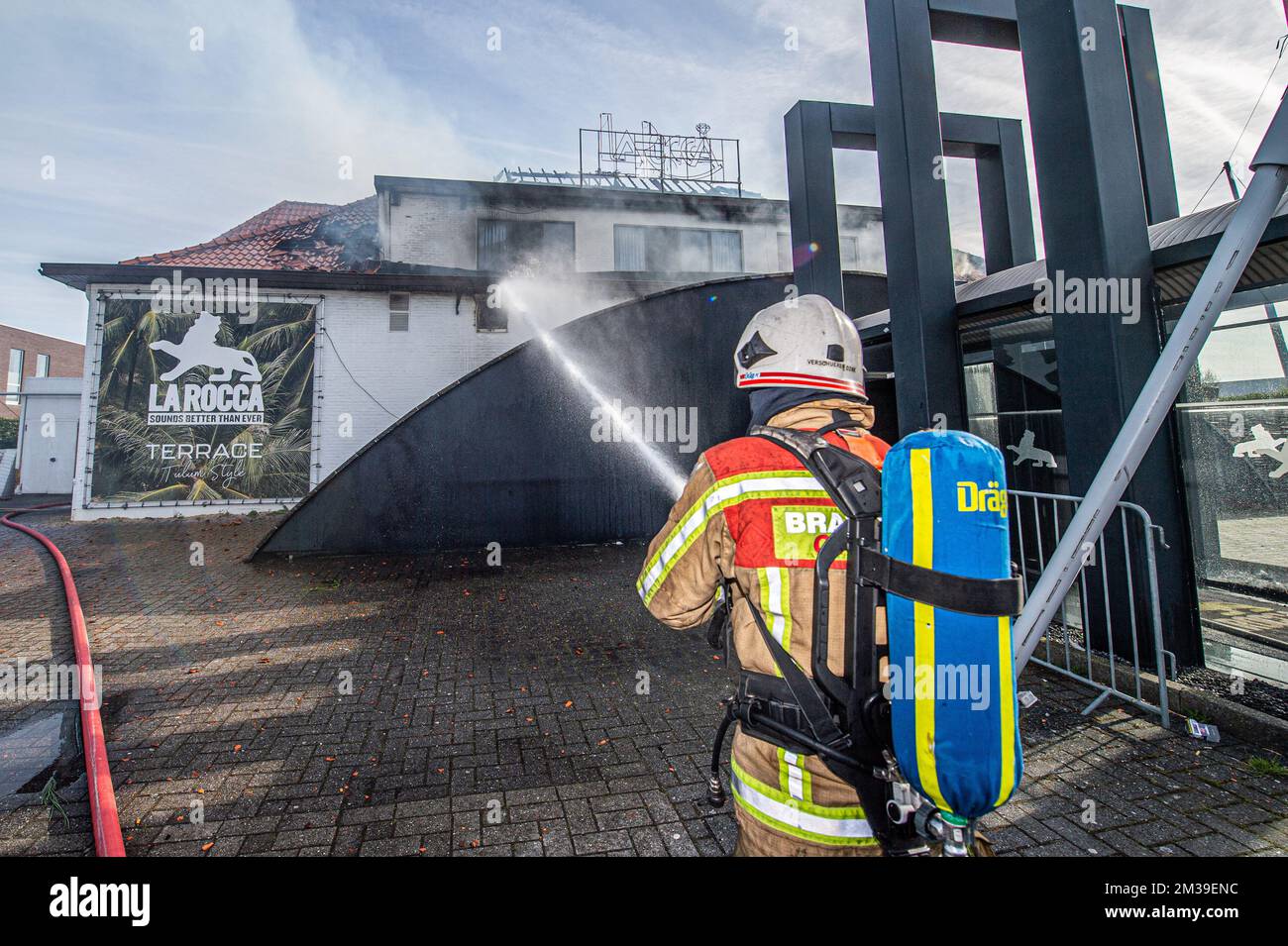 Illustration picture shows the aftermath of a fire at the famous ...