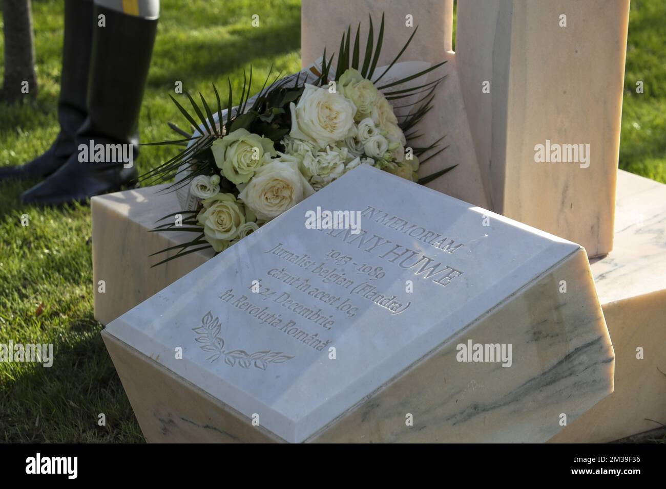 Illustration picture shows a commemoration ceremony at the new memorial ...