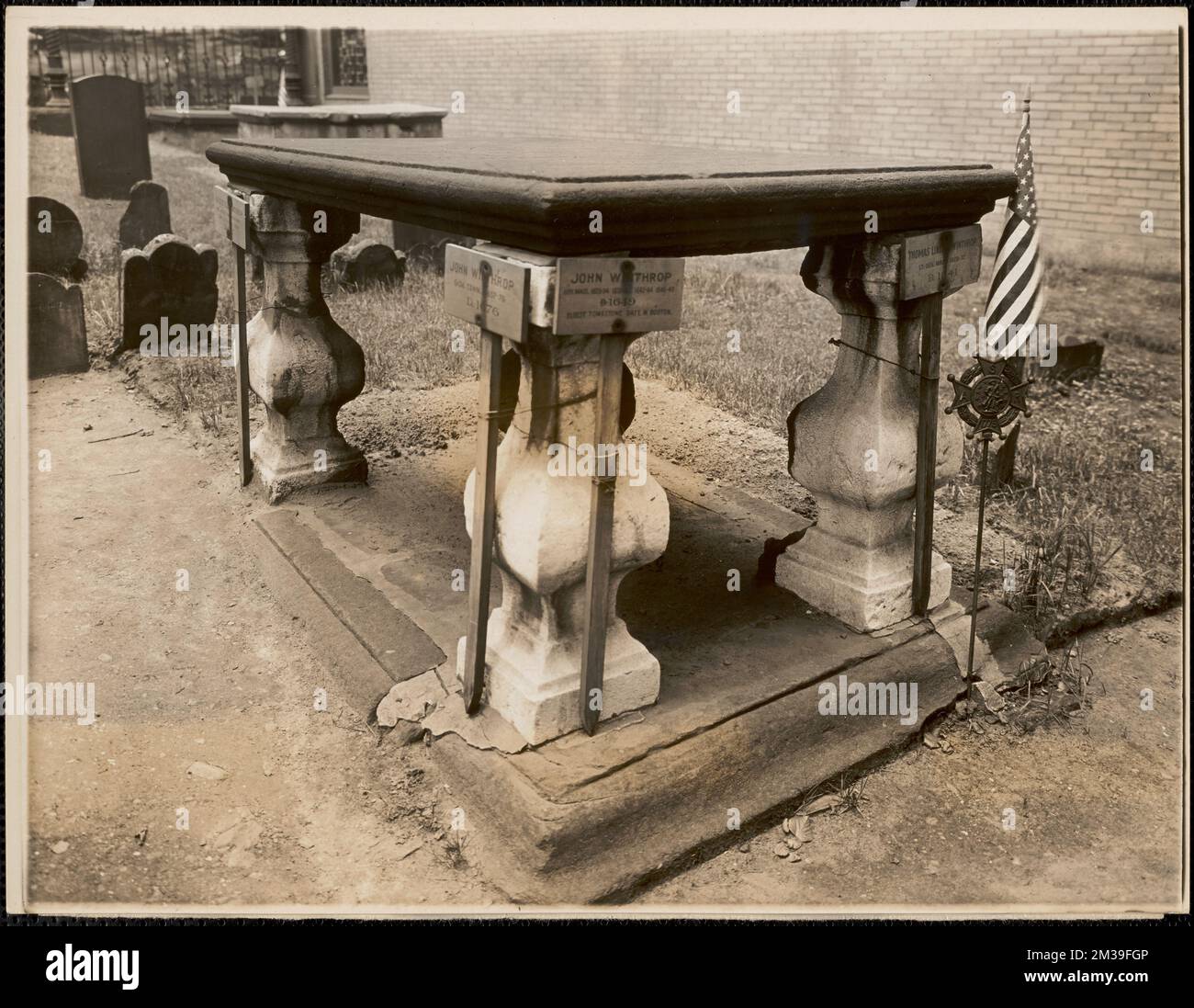 Here lies buried John Winthrop , Tombs & sepulchral monuments, King's ...