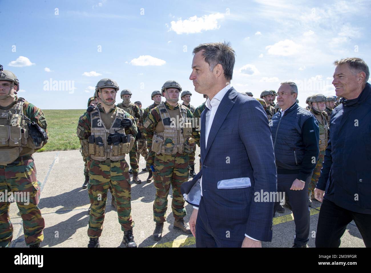 Prime Minister Alexander De Croo, Prime Minister of Romania Florin ...