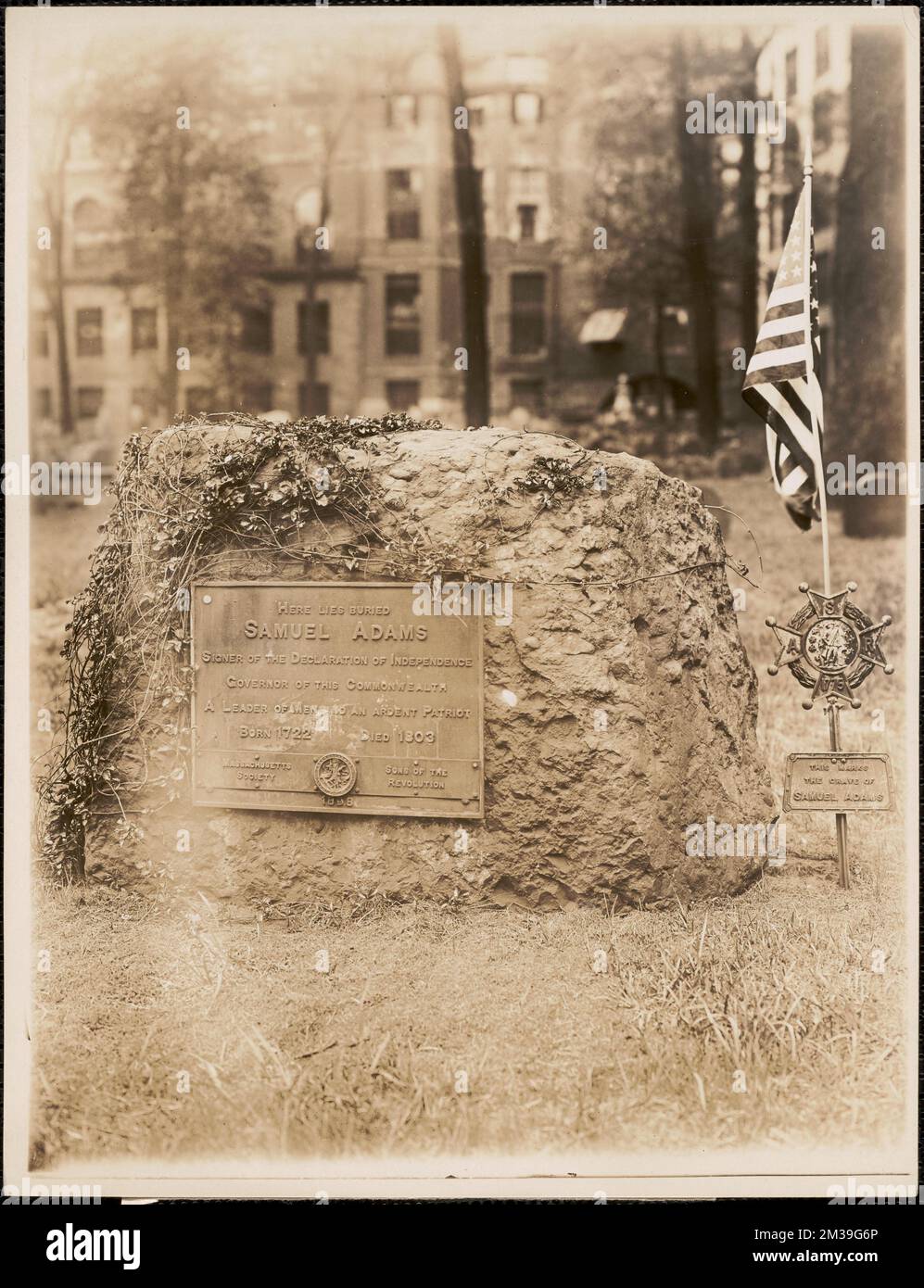 Here lies buried Samuel Adams , Tombs & sepulchral monuments, Flags ...
