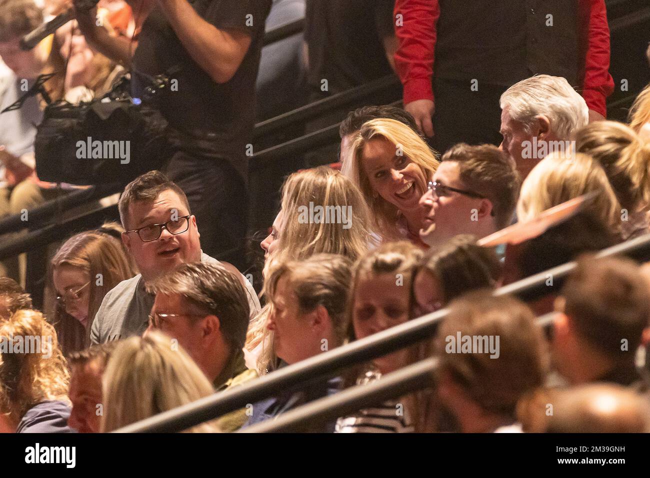 Ellen Callebout (wife of Gert Verhulst) pictured in the stands during ...