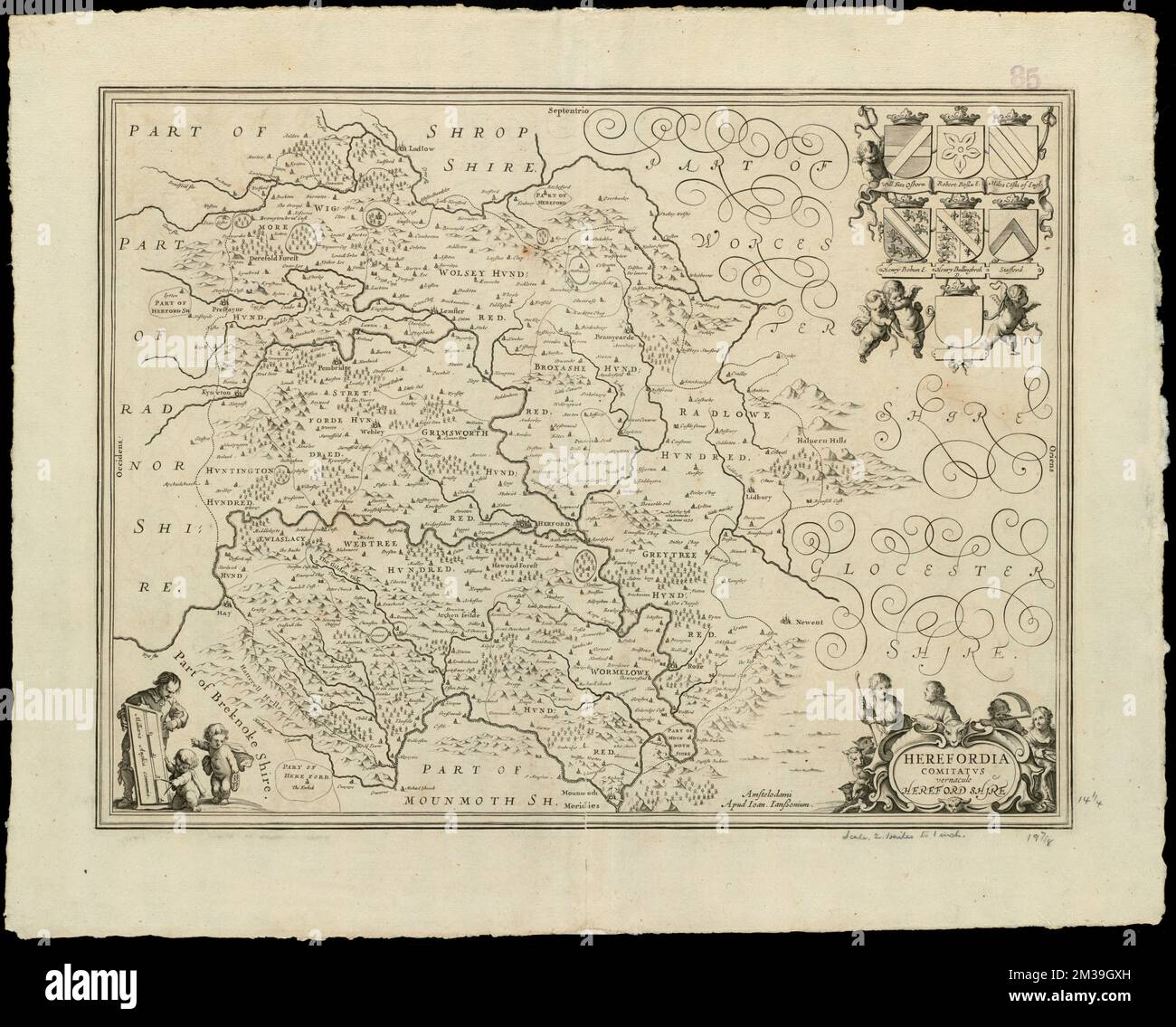 English counties map 1800 hi-res stock photography and images - Alamy