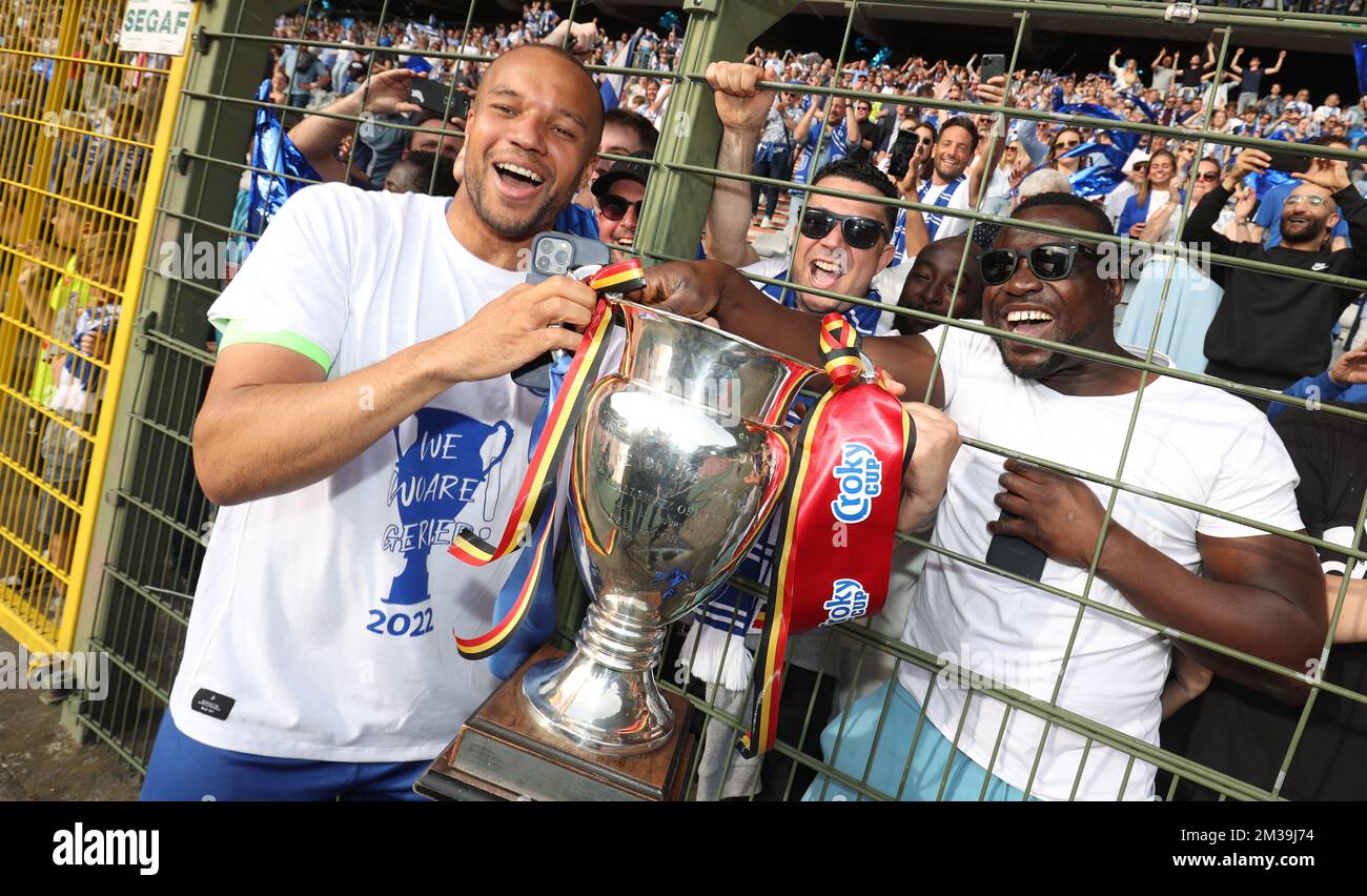 Gent's Vadis Odjidja-Ofoe celebrates after winning the Belgian Cup ...