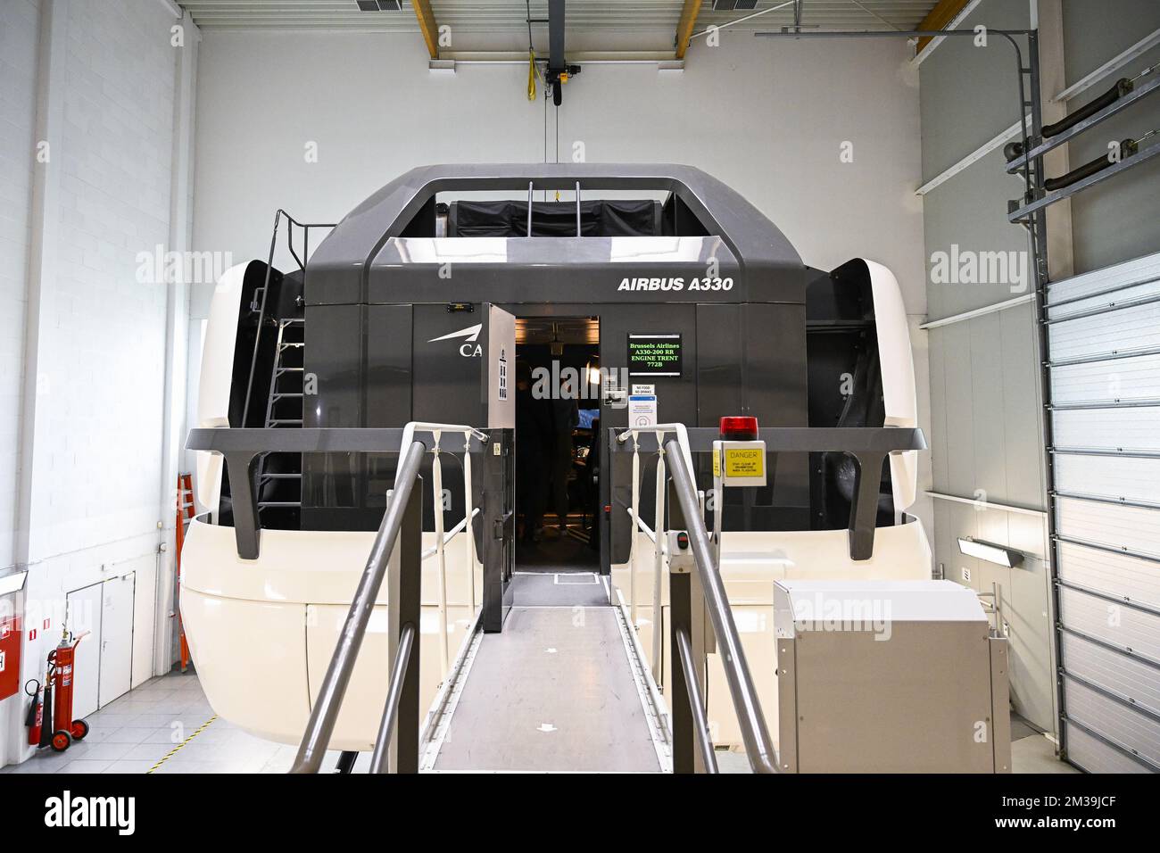 Illustration picture shows the flight simulators of CAE pilot training ...
