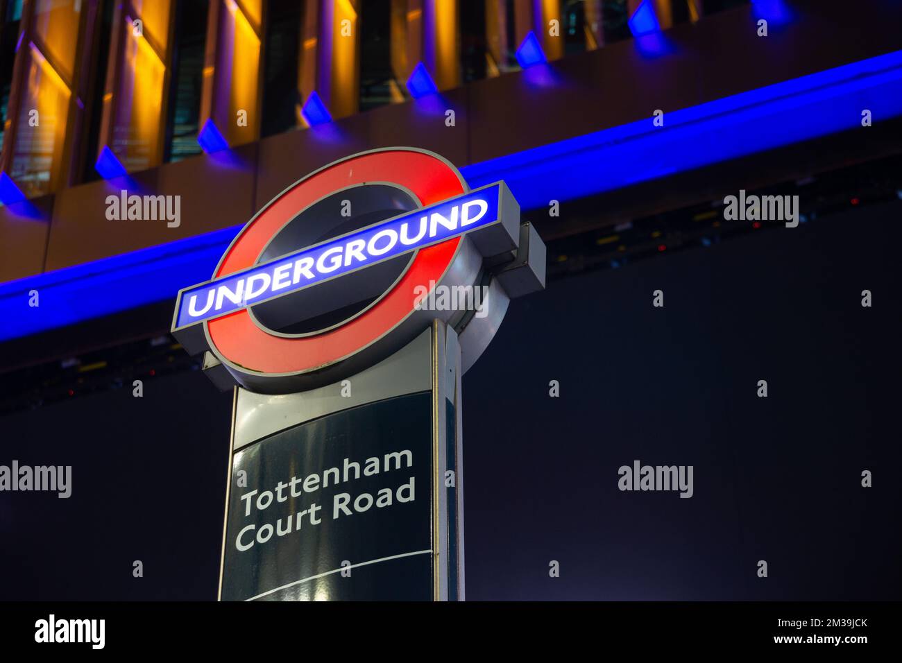Tottenham Court Road underground or tube sign in London, England, UK ...