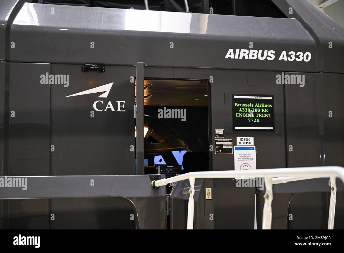 Illustration picture shows the flight simulators of CAE pilot training ...